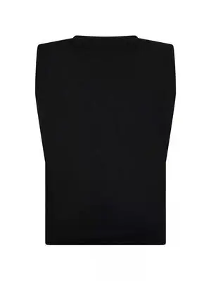 MOORER Aramak Padded-shoulder Sleeveless Vest - Black