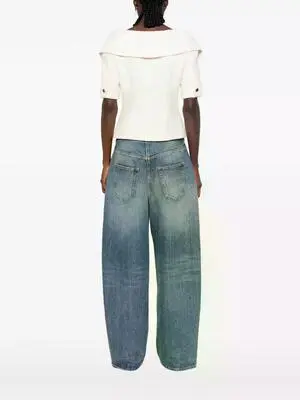Alessandra Rich Off-shoulder Button-up Jacket