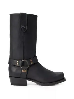 Polo Ralph Lauren Harness Square-toe Boots - Black