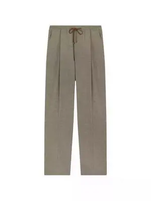 RETORI Drawstring-waist Pleated Tailored Trousers - Grey