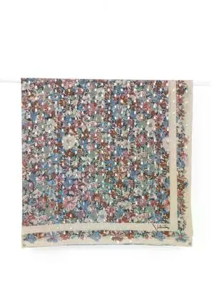 Valentino Garavani Floral-print Scarf - Blue