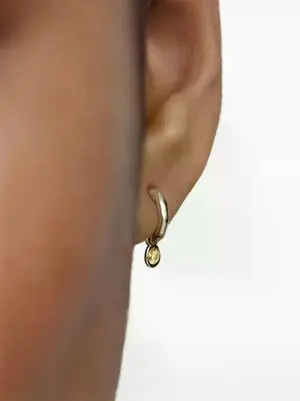 Monica Vinader Citrine-pendant Hoop Earrings