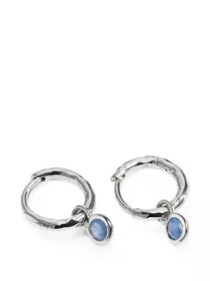 Monica Vinader Sapphire-pendant Hoop Earrings