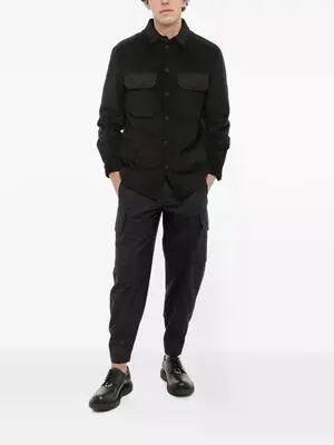 Neil Barrett Quilted-panel Ribbed-velour Overshirt