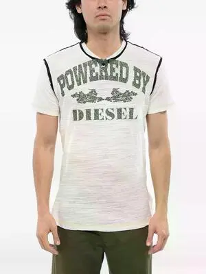 DIESEL® Logo-print Slub-cotton T-shirt