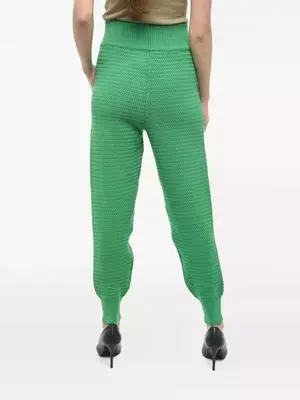 ART ESSAY High-waisted Cotton-knit Track Pants