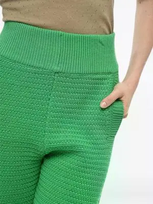ART ESSAY High-waisted Cotton-knit Track Pants