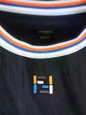 Fendi Ff Logo-embroidered T-shirt