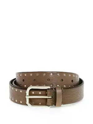 Anderson's Studded Leather Belt - Brown
