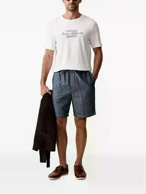 BENETTON Drawstring-waist Contrast-stitch Shorts