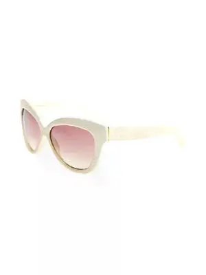 Linda Farrow Snake Skin Sunglasses - White