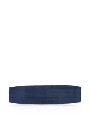 Corneliani Pleated Silk Cummerbund - Blue