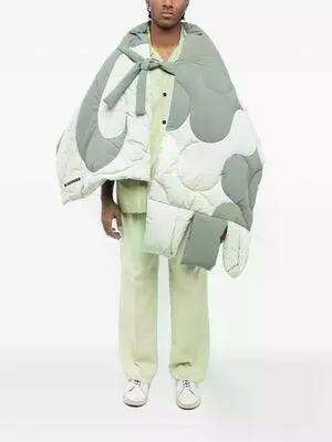JIL SANDER Logo-patsh Padded Stole - Green
