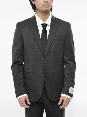 Corneliani Check-pattern Single-breasted Suit - Grey