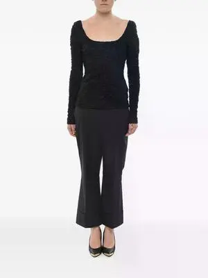 Givenchy Embossed Floral Motif Long-sleeved Top