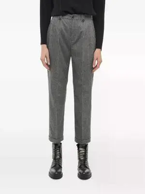 Woolrich Pleated Wool-blend Trousers - Grey