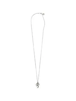 Palm Angels Logo-detail Necklace - Silver