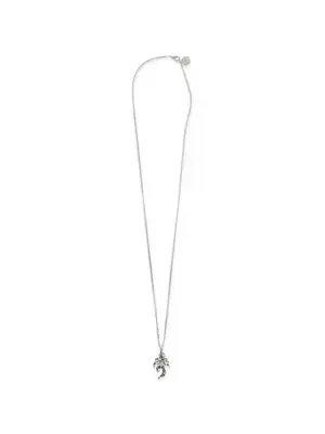 Palm Angels Logo-detail Necklace - Silver
