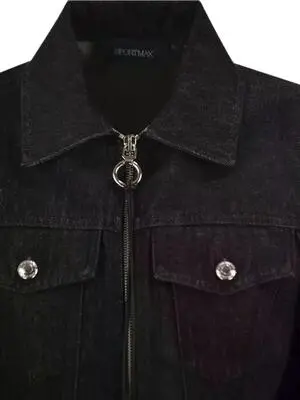 Sportmax Cropped Zip-up Denim Jacket