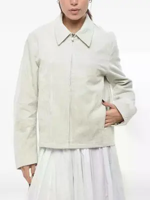 POST ARCHIVE FACTION Velour-effect Shirt Jacket