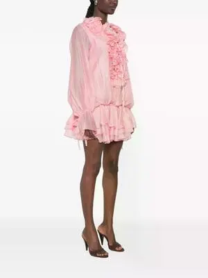 PAPER LACE Barbie Ruffled Tiered Mini Dress