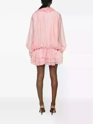 PAPER LACE Barbie Ruffled Tiered Mini Dress