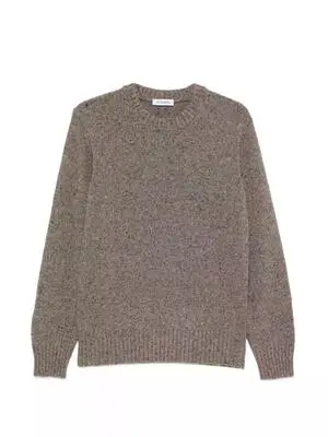 KANGRA Flecked Crew-neck Sweater - Brown