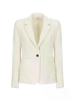 EMME Waffle-effect Single-breasted Blazer - Neutrals