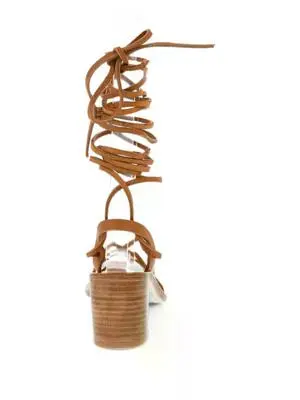 K.JACQUES Saint Tropez Lace-up Sandals - Brown