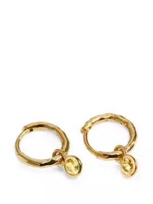 Monica Vinader Citrine Pendant Hoop Earrings