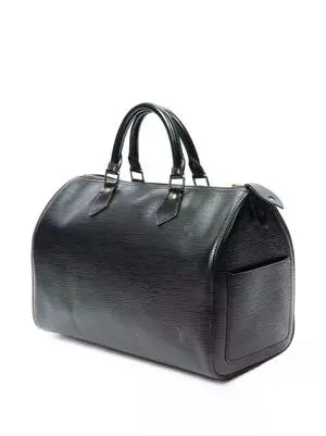 LOUIS VUITTON Speedy 35 Epi Leather Tote Bag - Black