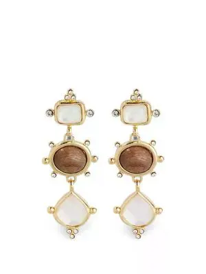 Gas Bijoux Tiki Three Drop Earrings - Gold