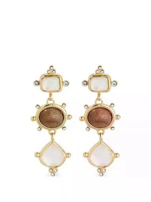 Gas Bijoux Tiki Three Drop Earrings - Gold