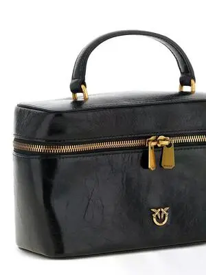 Pinko Love Birds Crumpled-effect Tote Bag