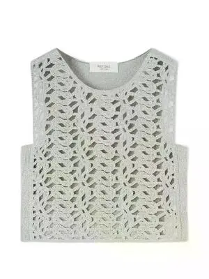 RETORI Iconic Knot-detail Cropped Top - Silver