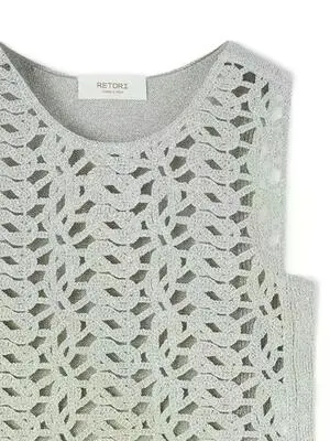 RETORI Iconic Knot-detail Cropped Top - Silver