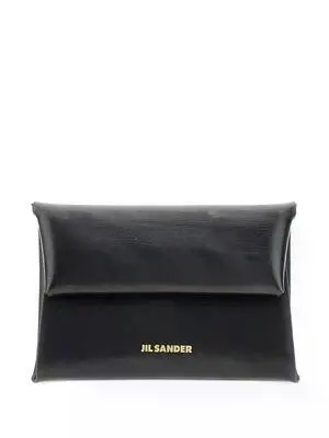 JIL SANDER Logo-print Leather Folded Coin Purse - Black