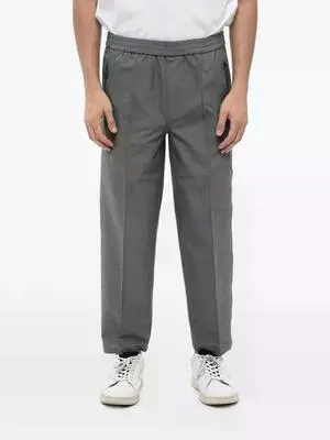 Neil Barrett Elasticated-waistband Zip-pocket Trousers - Grey