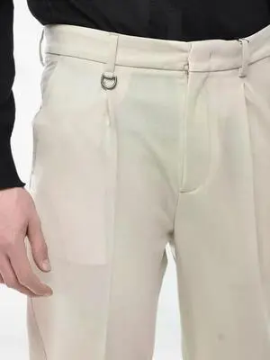 PAOLO PECORA Single-pleat Turn-up Trousers
