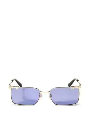 Off-White Rectangle-frame Sunglasses - Gold