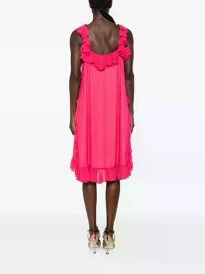JIJIL Sleeveless Midi Dress With Ruffle Trim