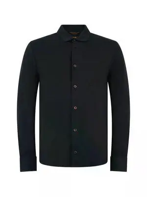 MOORER Siena Long-sleeve Pocket Shirt - Black