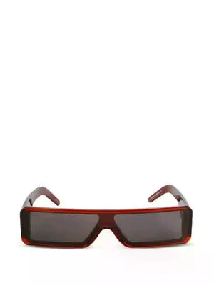 Rick Owens Geth Rectangle-frame Sunglasses - Red