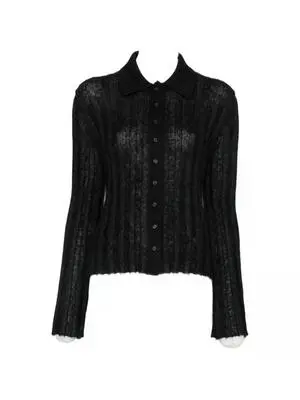 Khaite Ribbed-knit Card - Black