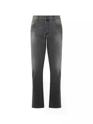 MOORER Faded Five-pocket Jeans - Grey