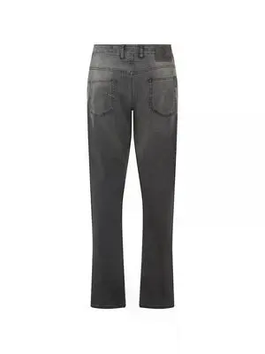 MOORER Faded Five-pocket Jeans
