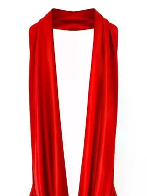 Elisabetta Franchi Draped Halterneck Bodysuit - Red