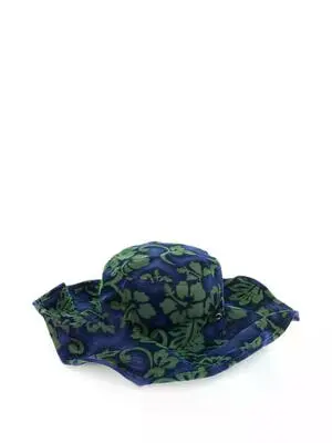 Dsquared2 Floral-pattern Hat - Blue