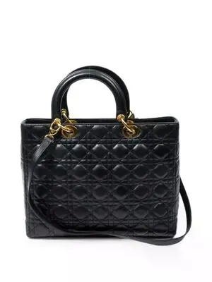 Dior Large Lady Tote Bag - Black