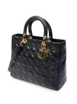 Dior Large Lady Tote Bag - Black